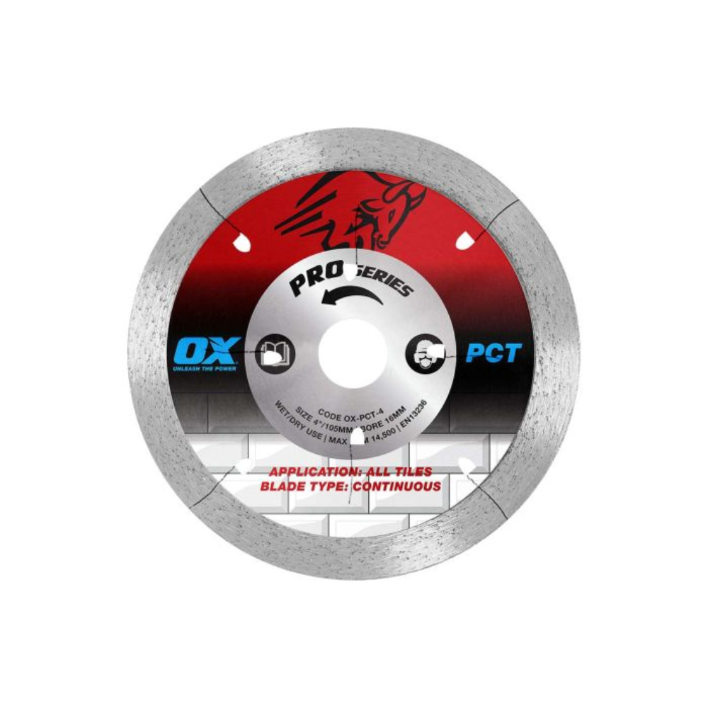 OX Professional PCT Continuous Tiling Rim Diamond Blade